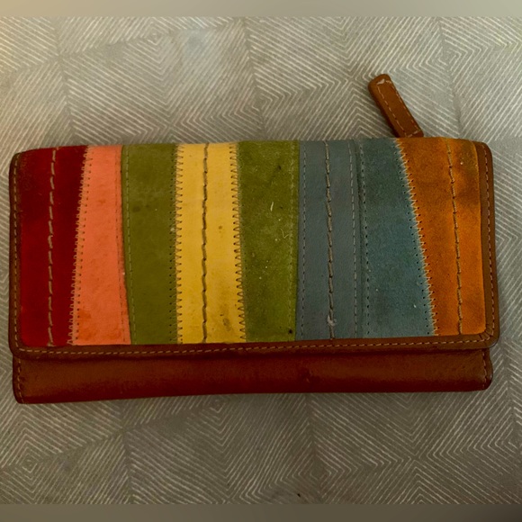 Fossil | Bags | Fossil Suede Front Wallet With Calculator | Poshmark